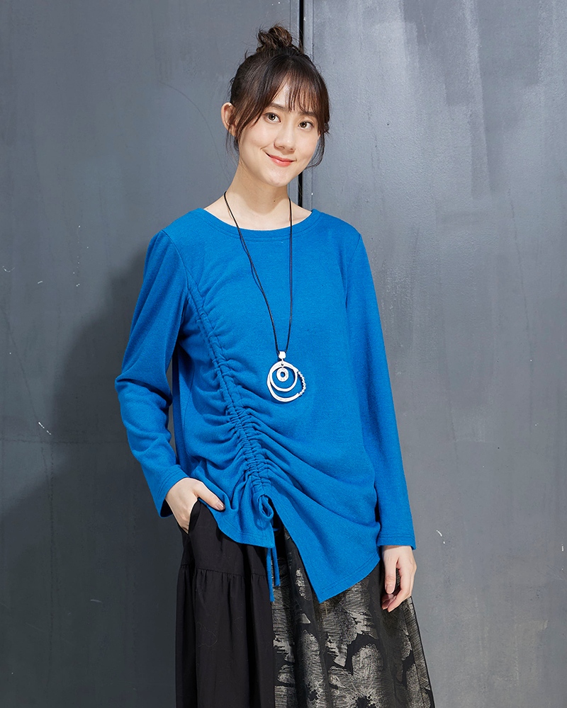 【南紡購物中心】 【gd shop】抽皺不規則下擺上衣 1322008 - PChome 24h購物